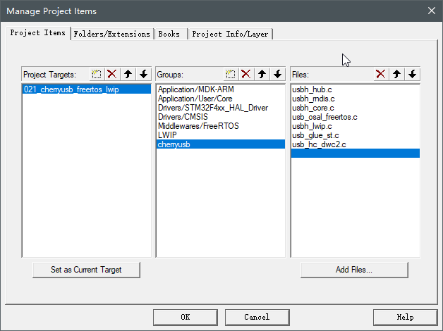 使用chrryusb+freertos+lwip配置stm32F4主机RNDIS流程记录，包含cherryusb配置和lwip配置。-CSDN博客