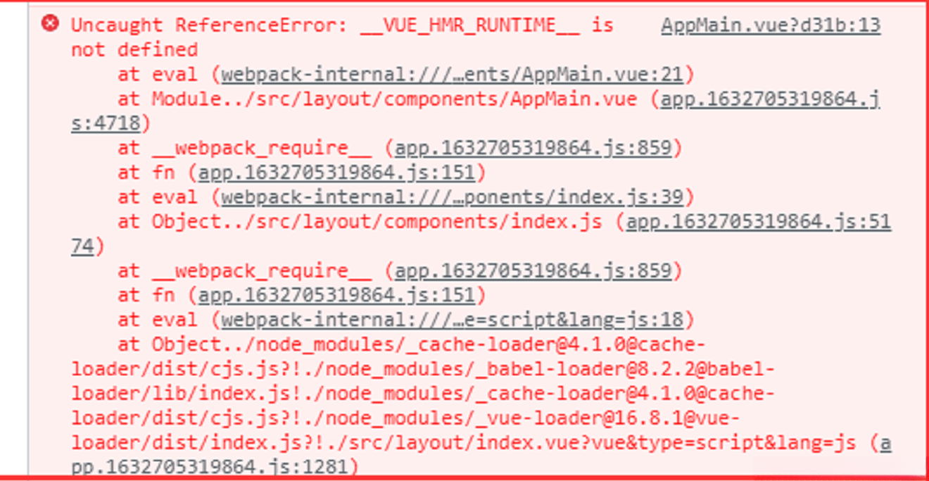 Uncaught ReferenceError: __VUE_HMR_RUNTIME__ is not defined-CSDN博客