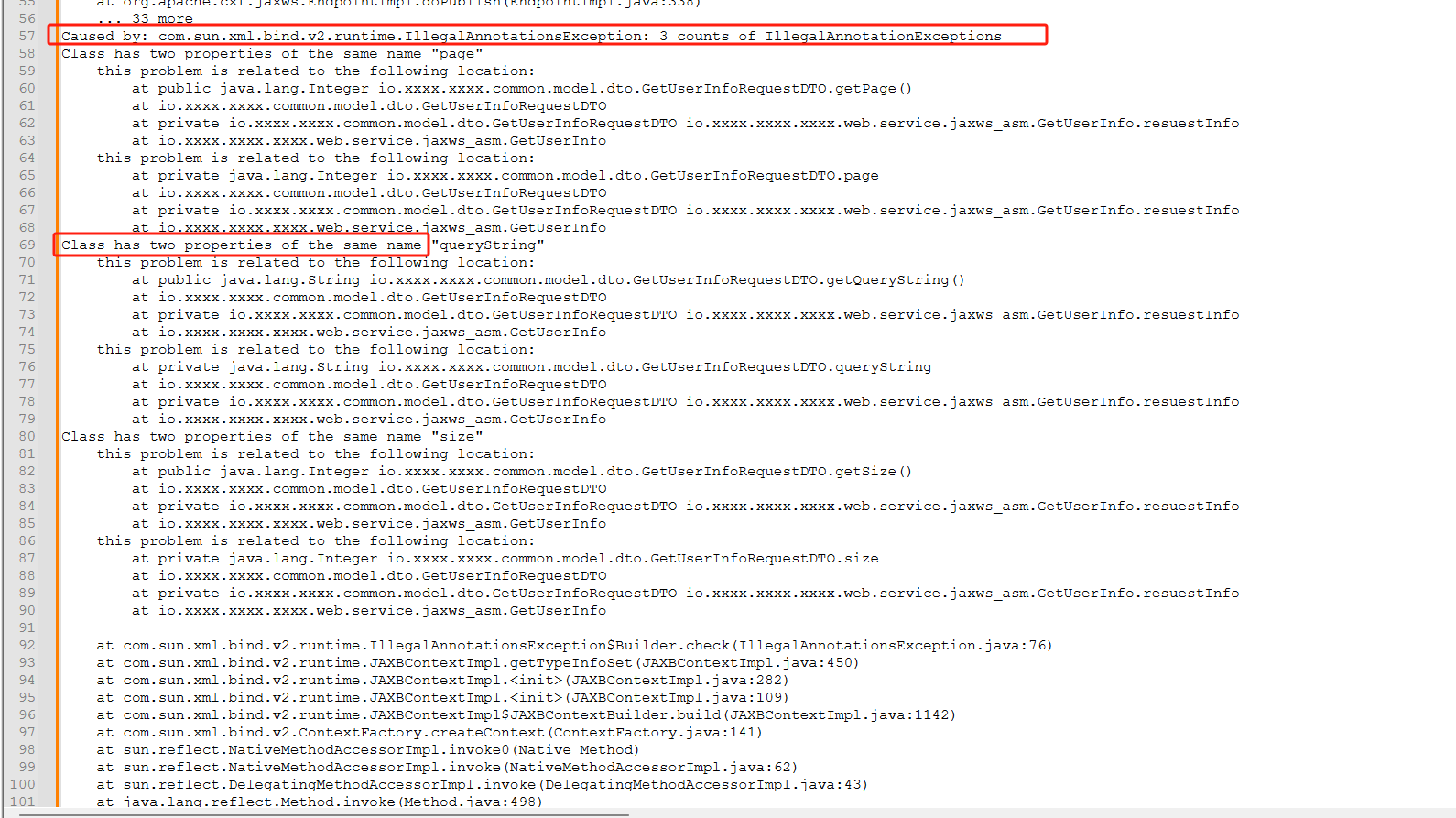 webservice 对象属性绑定、映射问题：Class has two properties of the same name “page“ 解决方案_lomlok jakarta.xml ...