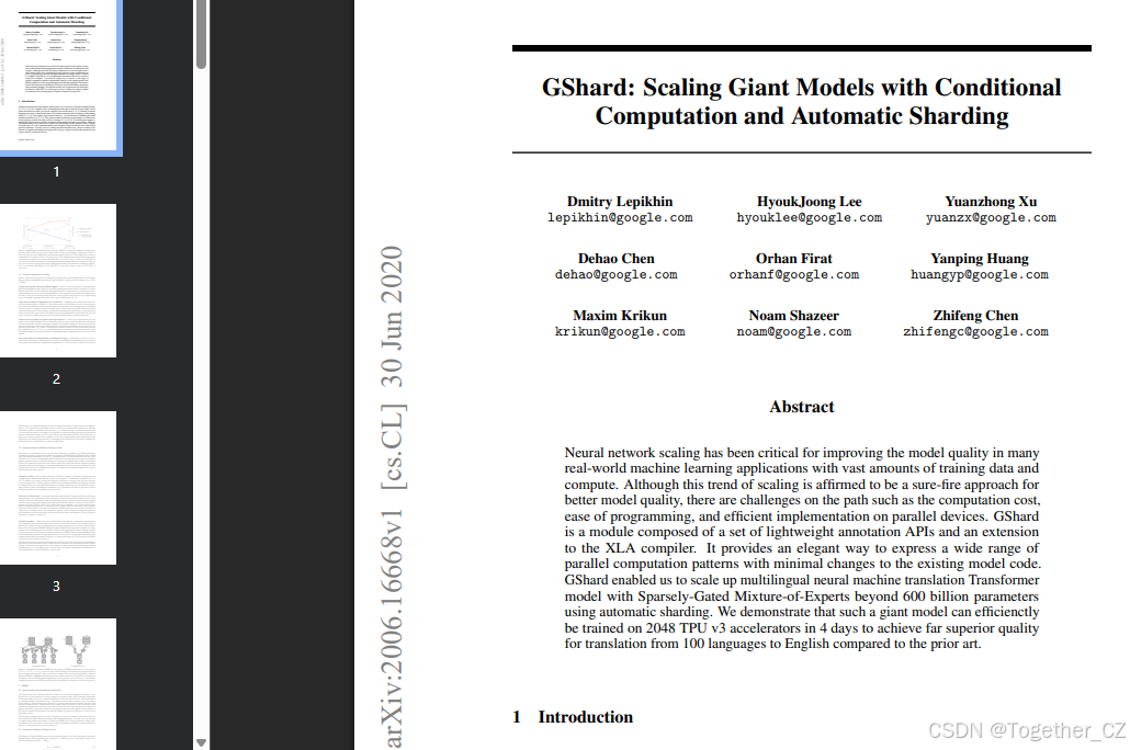 GShard: Scaling Giant Models with Conditional Computation and Automatic ...