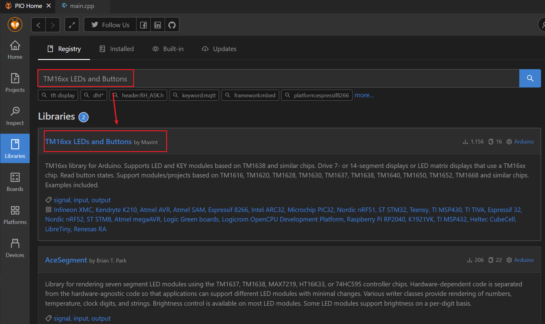Esp32之4位数码管（arduinotm1637）arduino Esp32 Tm1637 Csdn博客