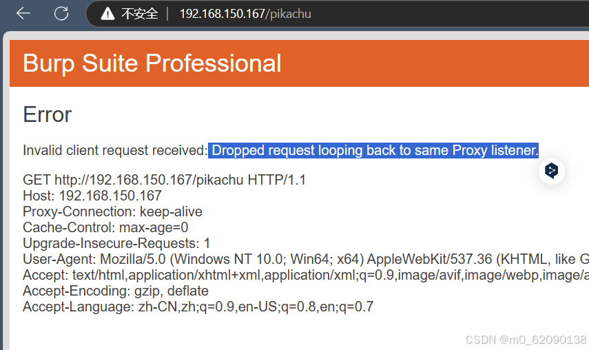 Burp问题 Dropped request looping back to same Proxy listener._invalid ...