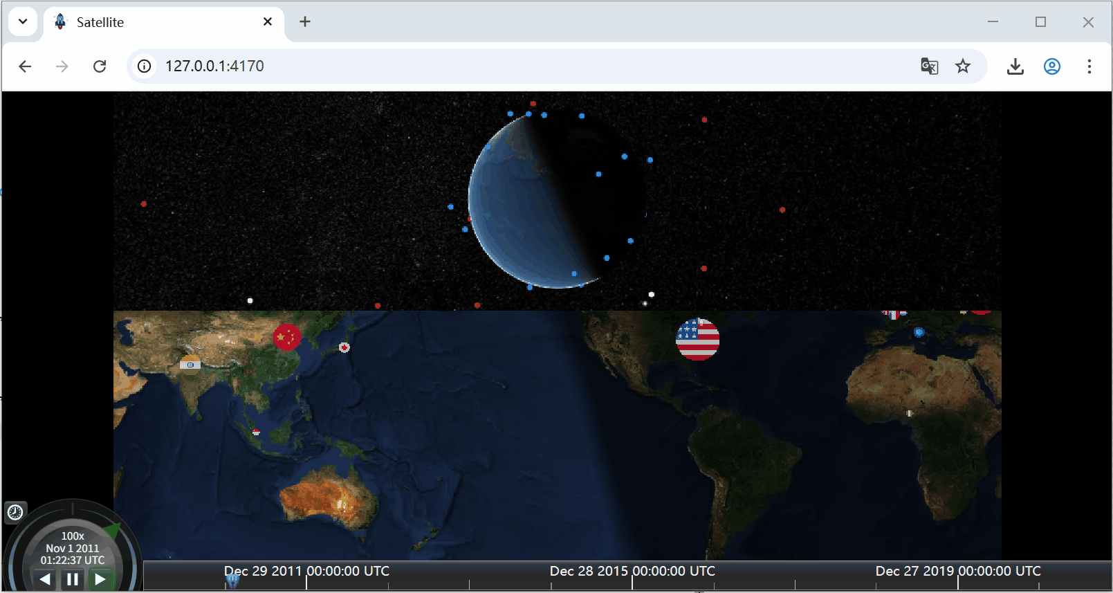 【小沐学WebGIS】基于Cesium.JS绘制卫星轨迹Satellite Tracker（GIS / vue / react / tle / czml 提供全部源代码）_cesium卫星轨迹 ...