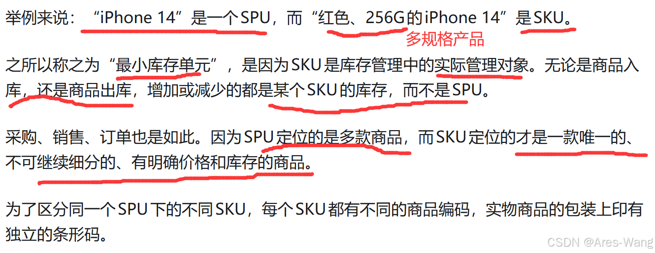 电商》》专业术语》》SPU 、SKU_spu包含哪些-CSDN博客
