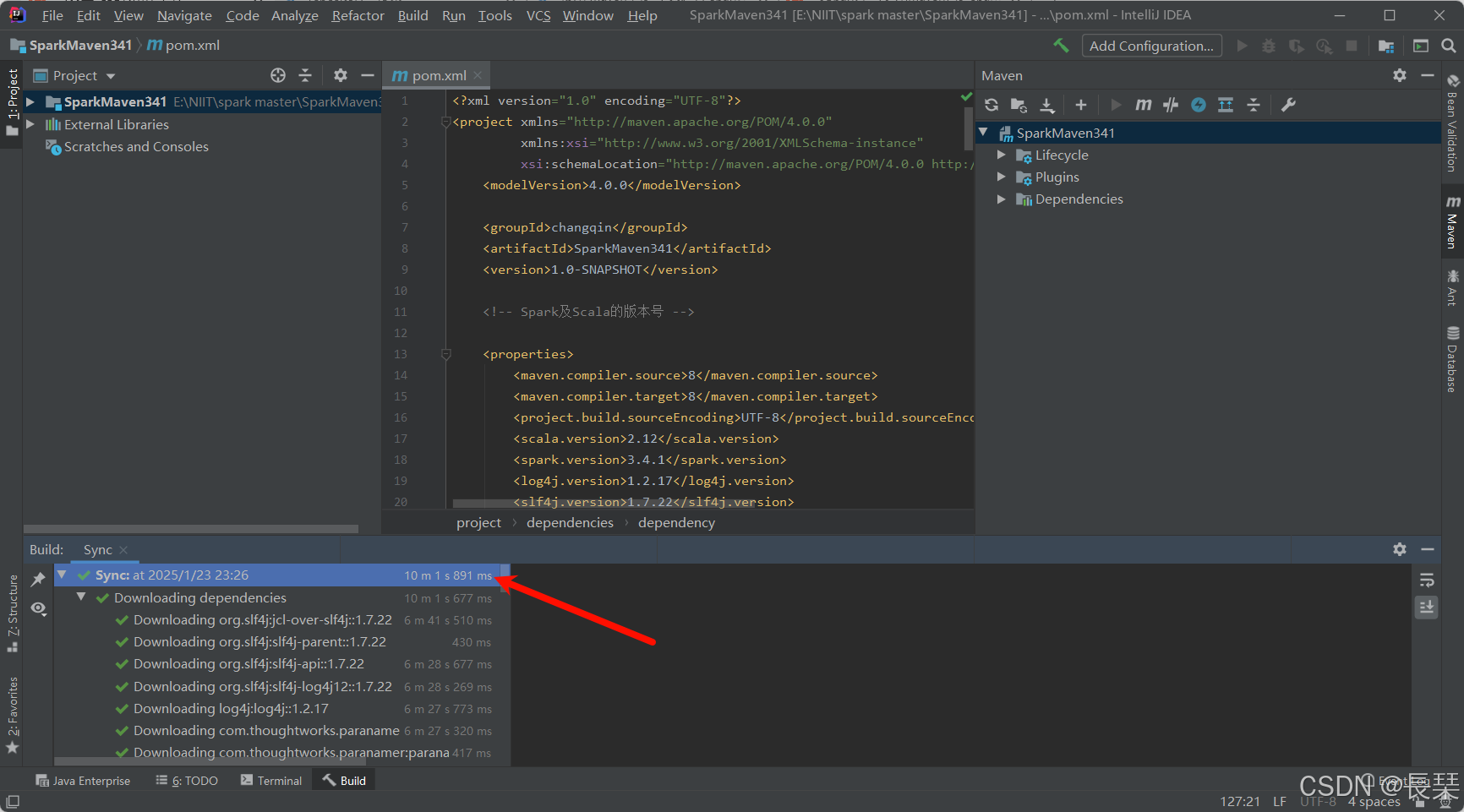 用idea基于spark341和scala21218的spark项目开发，并用maven管理依赖的方法教程，并给出常用的idea版本与maven版本兼容性的对照表idea和maven