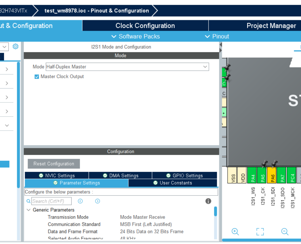 分享一个关于用cubemx配置stm32h7的i2s的小bug——开启半双工接收模式 外设i2s输入而主控就是没反应 相关数据寄存器一直为00_stm32h7 i2s-CSDN博客