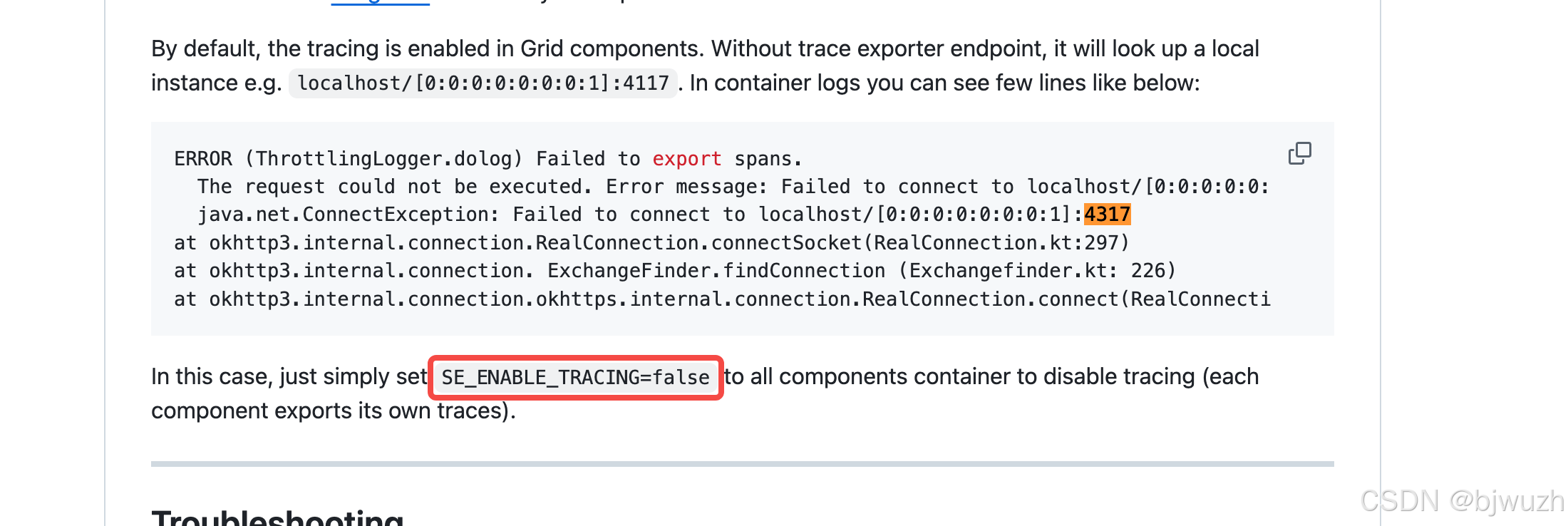 报错：The request could not be executed. Error message: Failed to connect to localhost/127.0.0.1 ...