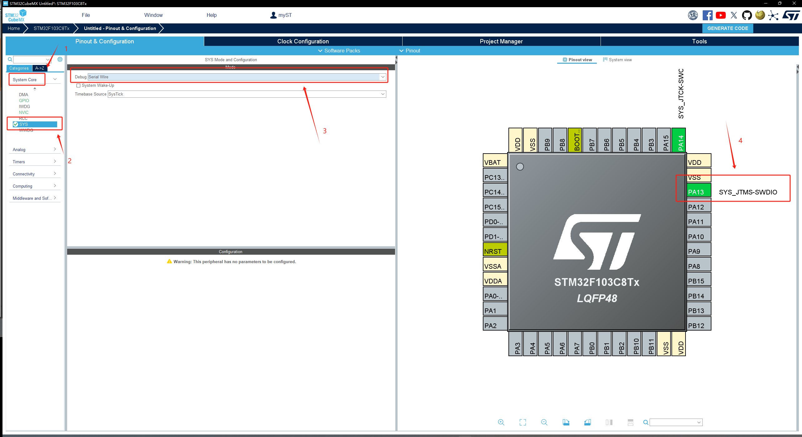 在STM32CubeMX+VSCode+PlatformIO下使用STM32F103C8T6实现串口通讯_vscode platformio开发stm32-CSDN博客