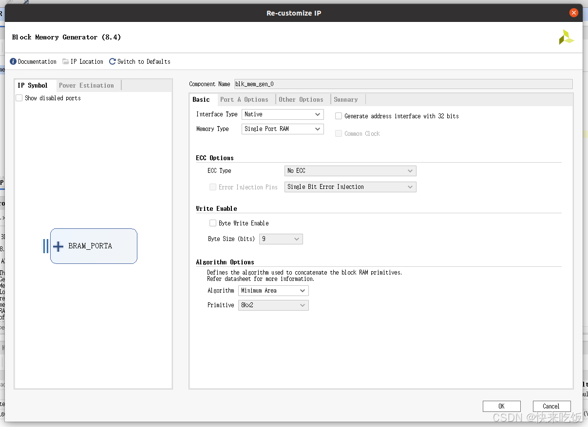 FPGA入门学习—BRAM IP的使用（单口Simple Port RAM）-CSDN博客