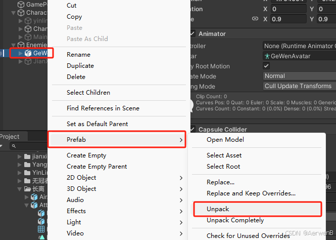【Unity】Prefab预设体及取消关联_unity预制体怎么取消关联-CSDN博客