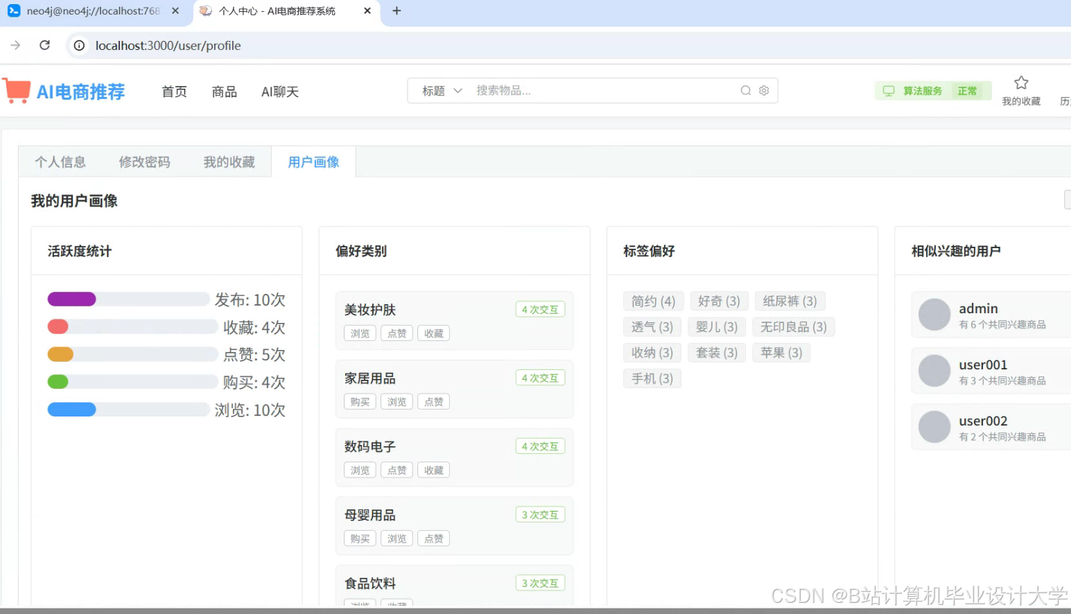 计算机毕业设计对标硕论DeepSeek大模型+知识图谱Neo4J电商商品推荐系统 SpringBoot+Vue.js-CSDN博客