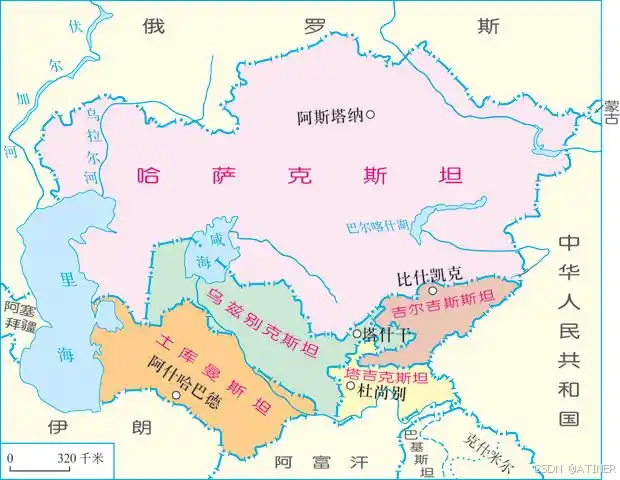 中亚五国地图_中亚五国shp文件-CSDN博客
