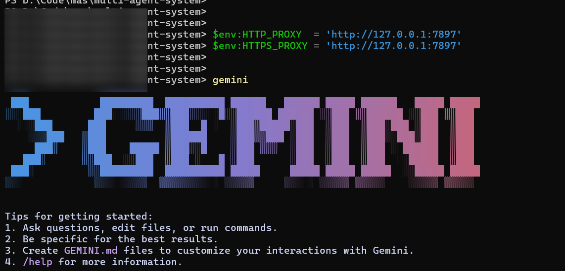 Vibe Coding - Gemini ： API Error: exception TypeError: fetch failed ...