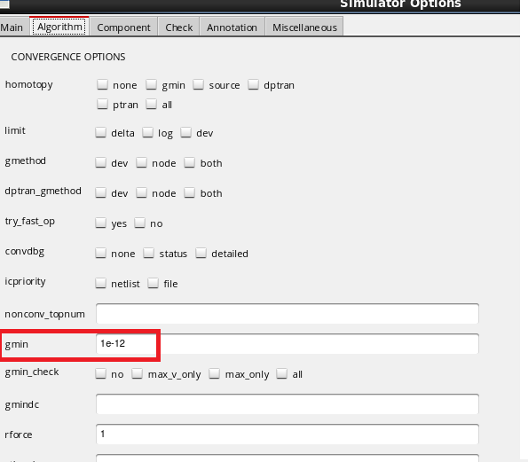 仿真大规模电路时，遇到仿真不收敛的解决方法_no convergence achieved with the minimum time step-CSDN博客