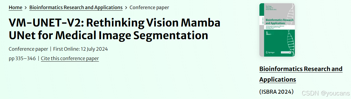 【youcans论文精读】VM-UNet-V2：面向医学图像分割的视觉 Mamba UNet 架构再思考-CSDN博客