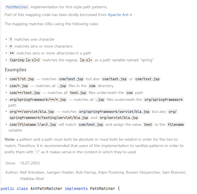 AntPathMatcher、PathPatternParser ：Spring中URL、Resource路径匹配神器-CSDN博客