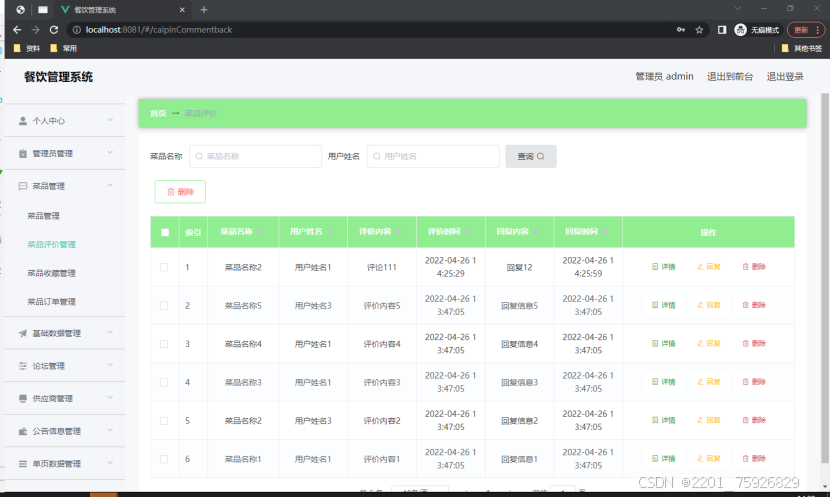 基于springboot和vue的餐饮管理系统的设计与实现基于springboot技术的餐馆管理系统设计与实现的结论 Csdn博客