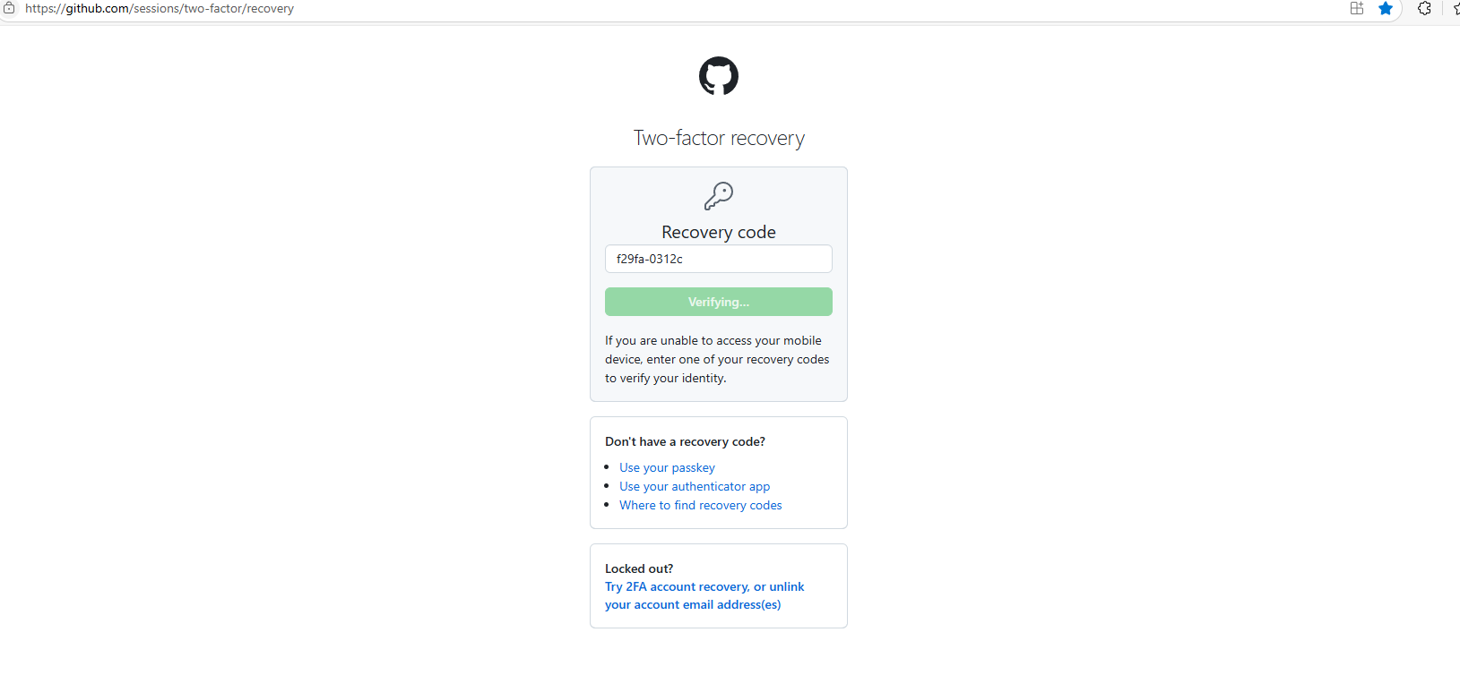 Github中开启2FA双重身份验证_recovery code authentication failed.-CSDN博客