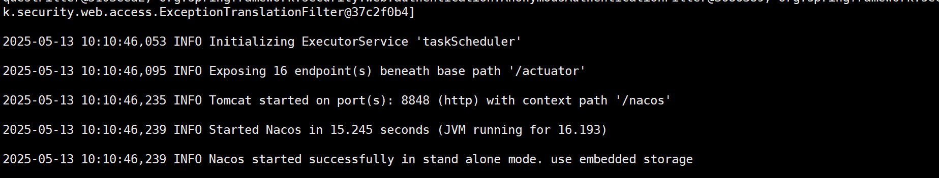 Nacos启动报错 Nacos Server did not start because dumpservice bean construction failure_errmsg:nacos ...