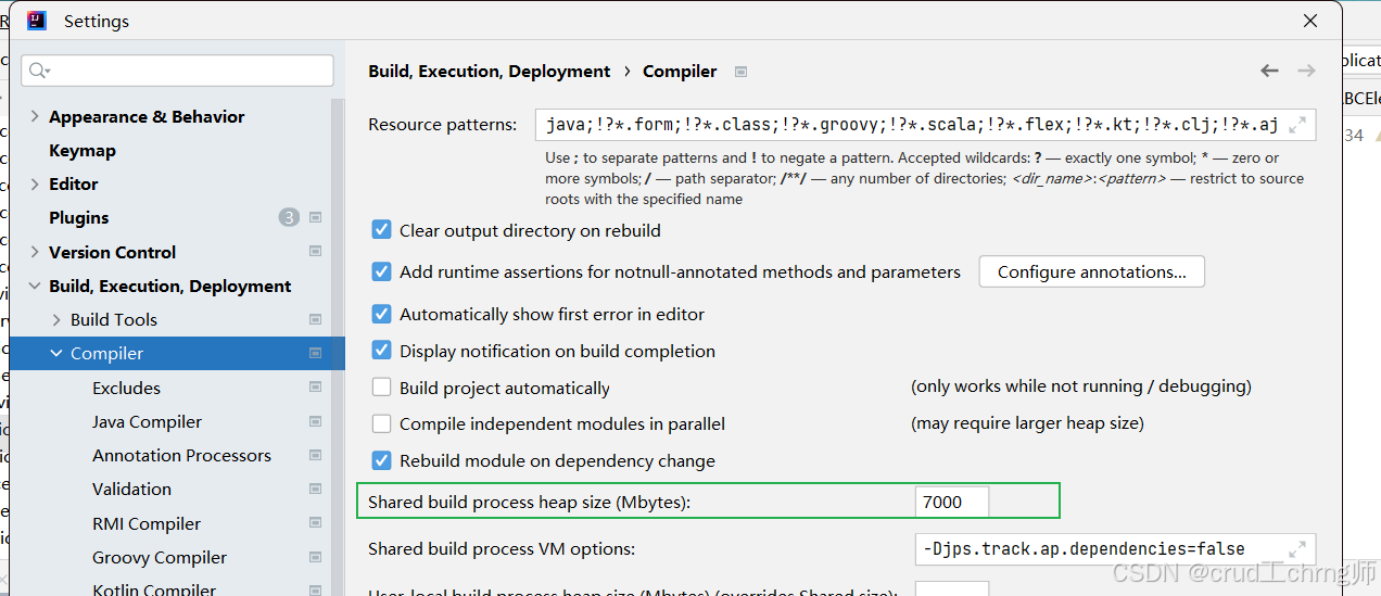 启动springboot项目，在build的时候卡住，报错JPS incremental annotation processing is disabled._java: jps ...
