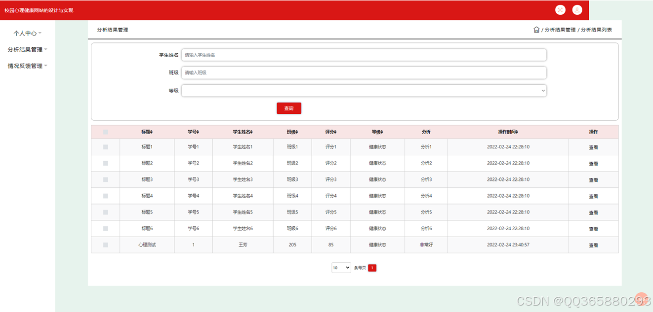 基于javaweb的校园心理健康网站的设计与实现java Web 心理咨询服务平台 Csdn博客