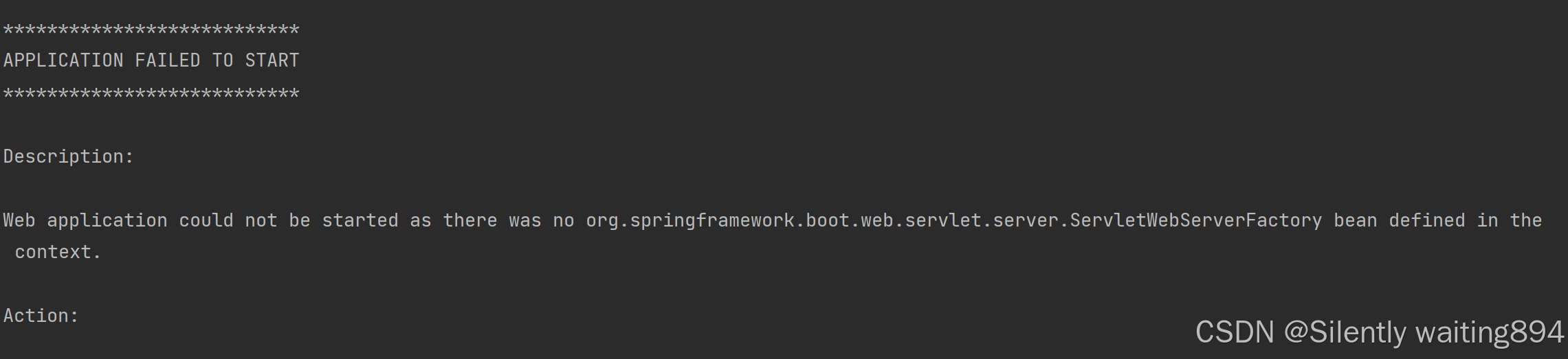Learn-Springboot:XXXXXX ERROR 25340 --- [ main] o.s.b.d.LoggingFailureAnalysisReport_2025-05-02 ...