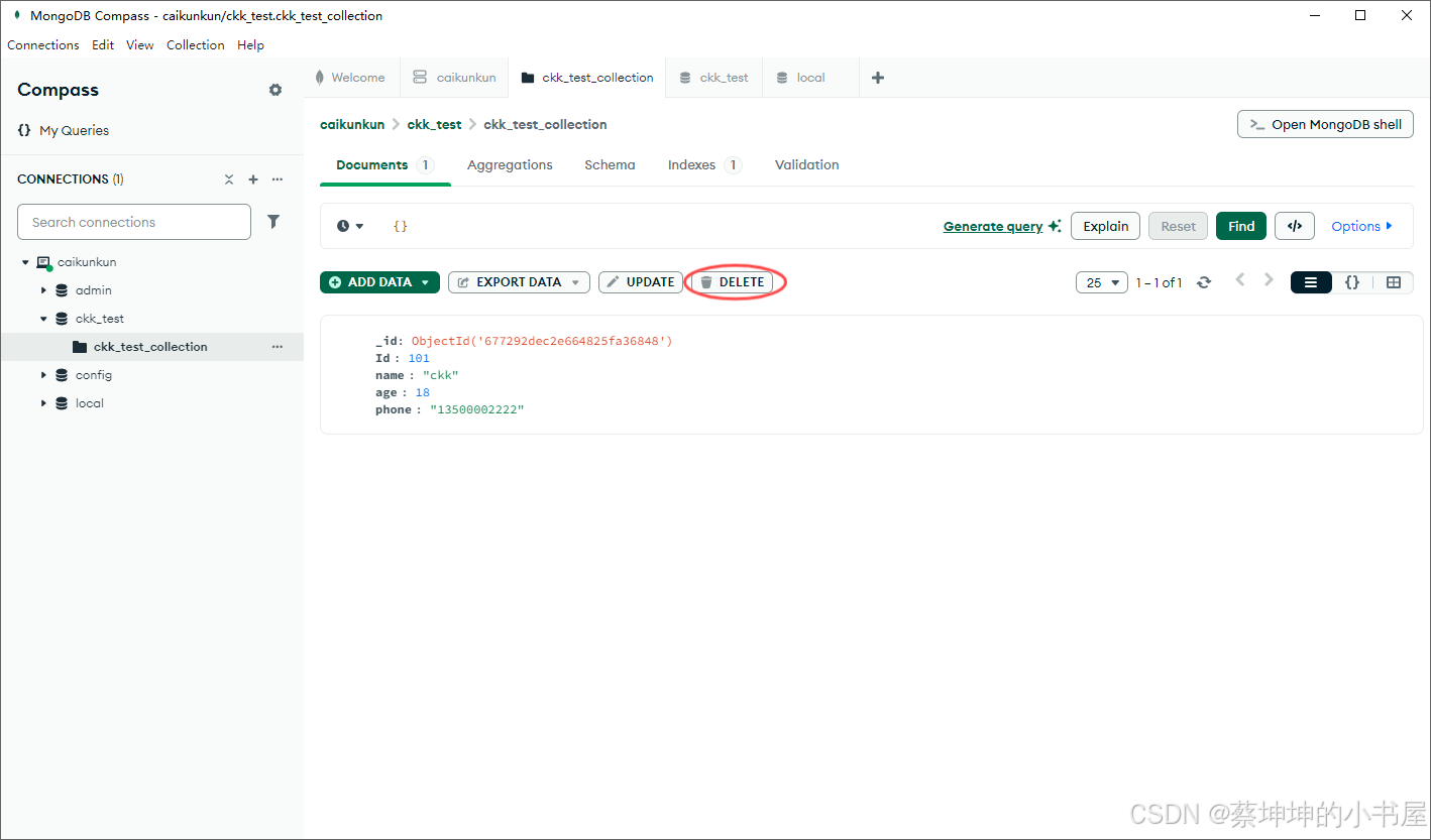 Mongodb And Mongodb Compass可视化管理工具的下载与安装(简洁版),附带建表和四个基本的增删改查语句mongodb
