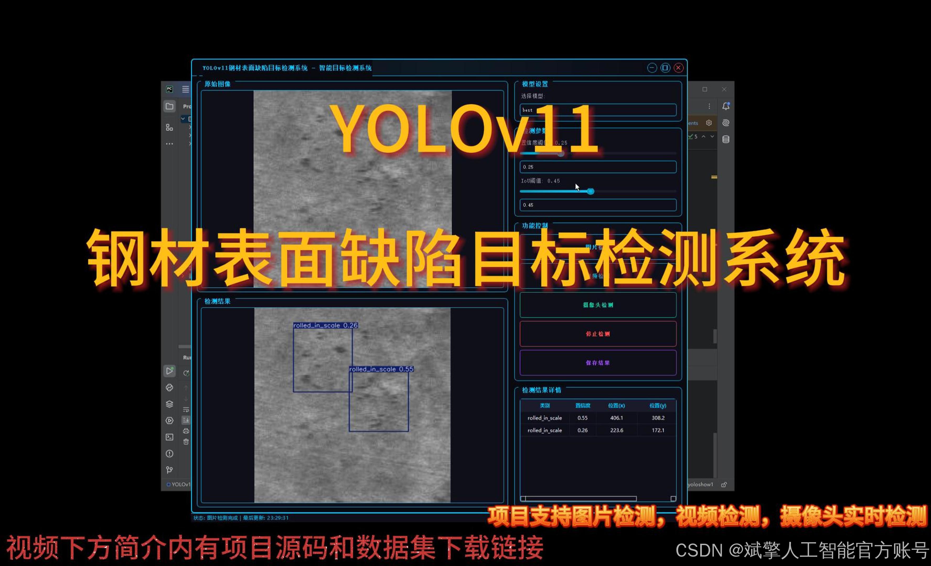 基于深度学习YOLOv11的钢材表面缺陷检测系统（YOLOv11+YOLO数据集+UI界面+登录注册界面+Python项目源码+模型）_基于yolov11的铝材表面瑕疵检测-CSDN博客