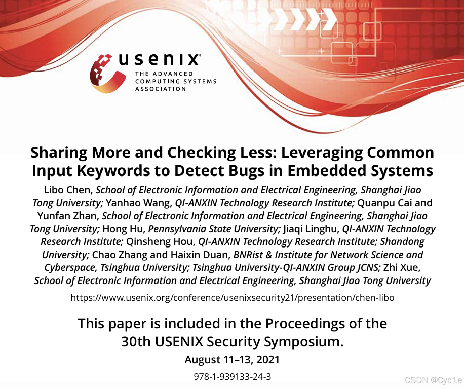 Sharing More and Checking Less: Leveraging Common Input Keywords to Detect Bugs in Embedded ...