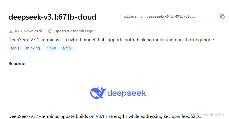 使用Ollama实现一键本地部署deepseek-v3.1:671b超级大模型，太阳照进现实里！_v3.1 671b-CSDN博客
