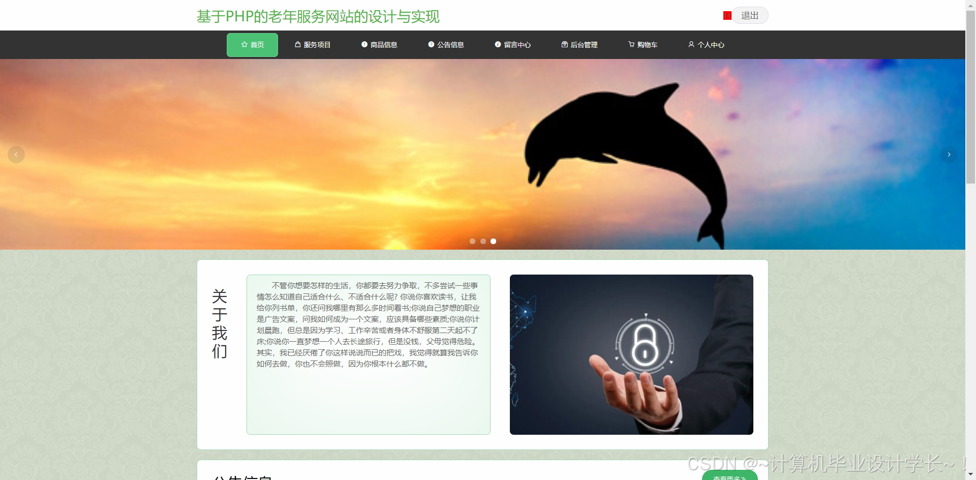 计算机毕业设计项目之php毕业论文老年服务网站的设计与实现php大型网站设计 Csdn博客