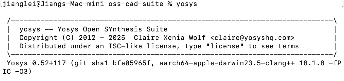 在Mac mini 4上安装开源FPGA开发工具yosys_fpga mac开发-CSDN博客