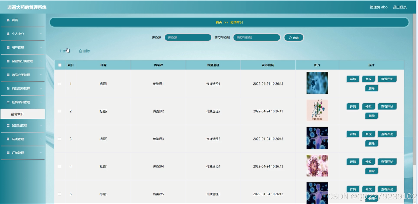 基于java ssm springboot药房药店药品管理系统疫情常识保健品管理（源码+文档+运行视频+讲解视频）-CSDN博客