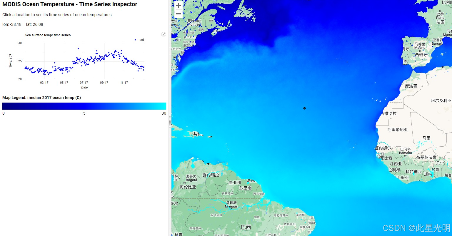 GEE app:基于 MODIS 海洋表面温度数据设计一个全球任何海洋区域的温度区域的可视化工具_gee modis海洋温度产品-CSDN博客