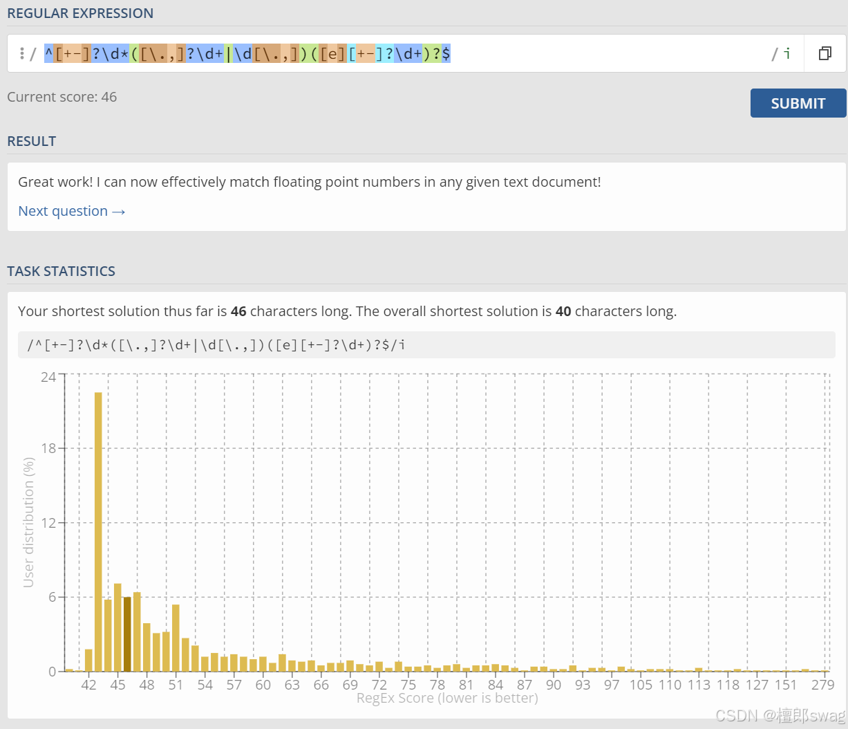 regex101网站Regex Quiz练习答案及笔记分享_check if a string contains the word word in it (ca-CSDN博客