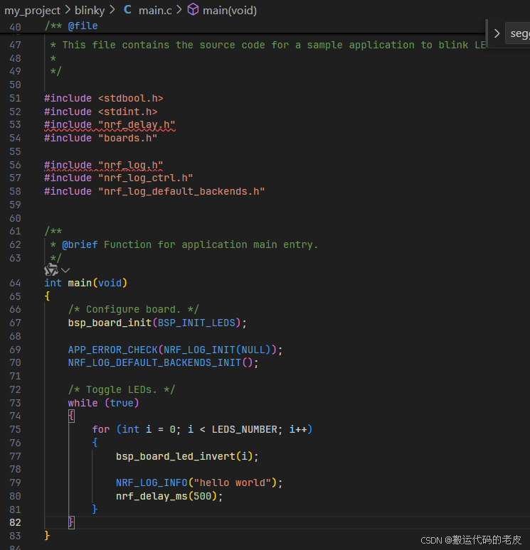 NRF5 SDK(GCC)学习笔记(1) Blinking + RTT日志打印_nordic例程在keil 日志打印pin设置-CSDN博客