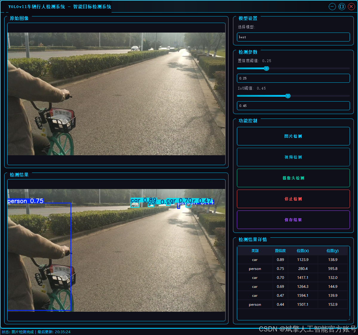 基于深度学习YOLOv11的车辆行人检测系统（YOLOv11+YOLO数据集+UI界面+登录注册界面+Python项目源码+模型）_基于yolov11的车辆行人检测系统设计与实现-CSDN博客