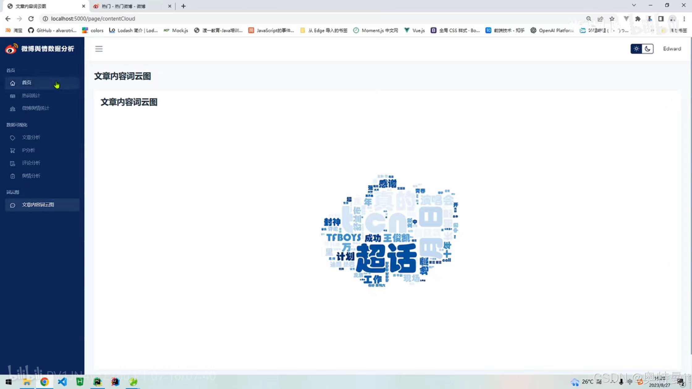 【nlp舆情分析】基于python微博舆情分析可视化系统(完整系统源码数据库详细部署教程) Csdn博客