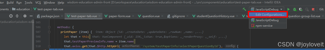intellij-idea+vue前端调试配置_idea 调试vue-CSDN博客