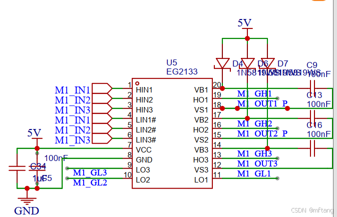 三相独立半桥驱动芯片EG2133的介绍和应用-CSDN博客