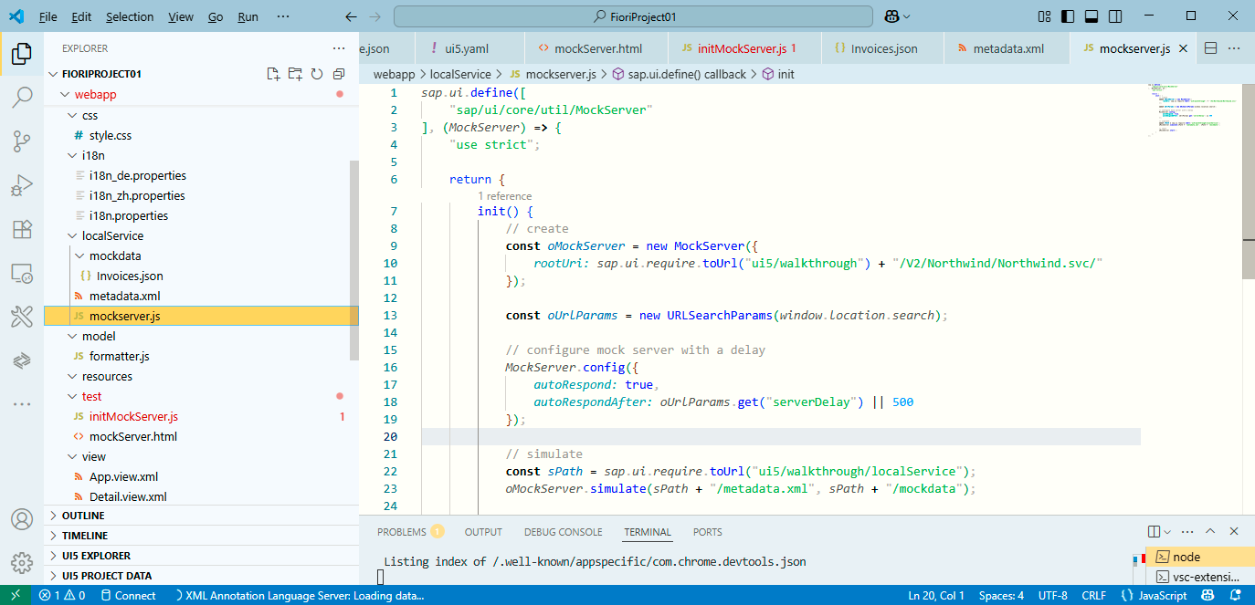SAP学习笔记 - 开发34 - 前端Fiori开发 Mock Server Configuration（Mock 服务器配置），Metadata.xml 的作用_sap metadata ...