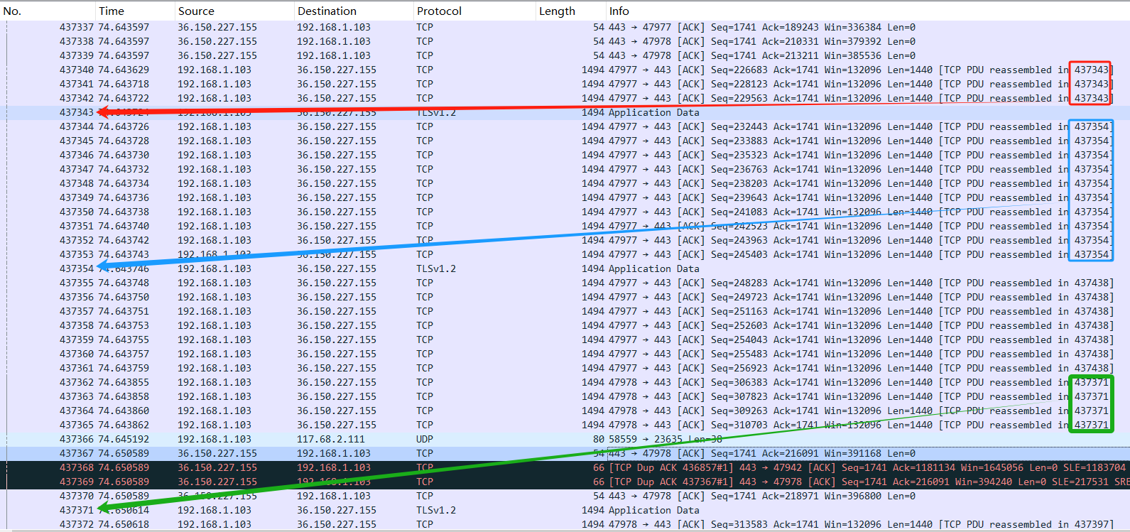 看懂Wireshark（一）词汇基础_tcp pdu reassembled in-CSDN博客