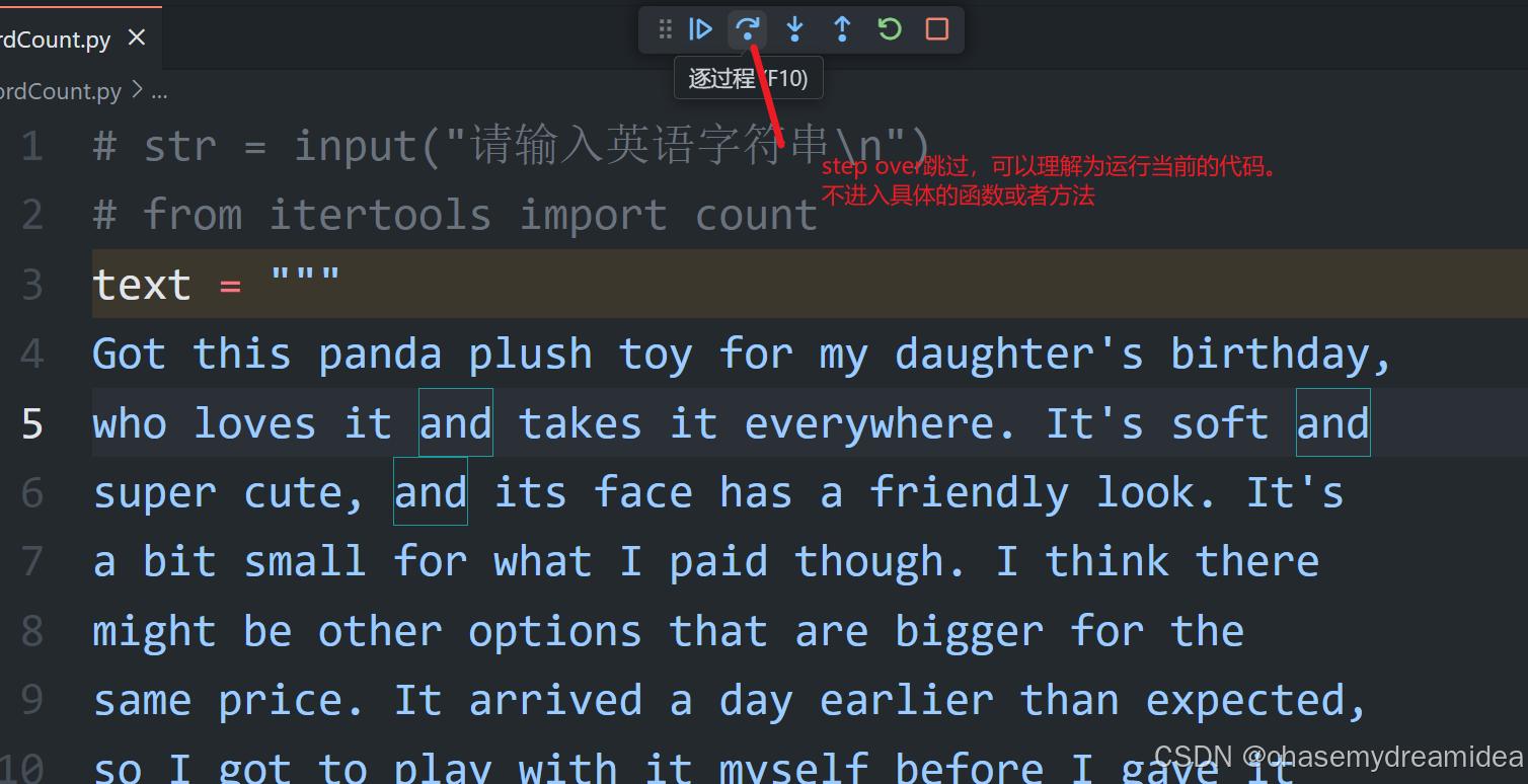 wordcount函数，统计英文字符串中每个单词出现的次数并利用debug进行调试---利用Vscode安装python插件完成_vscode word count-CSDN博客