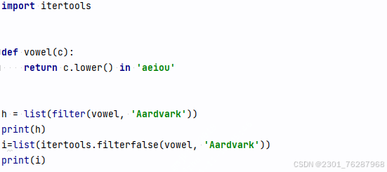 【Python】itertools模块用于过滤的生成器函数_python itertools.select-CSDN博客