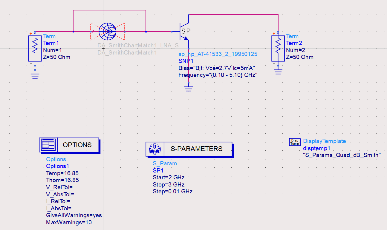 【ADS射频仿真】基于SP模型的LNA设计_at41533sp模型-CSDN博客
