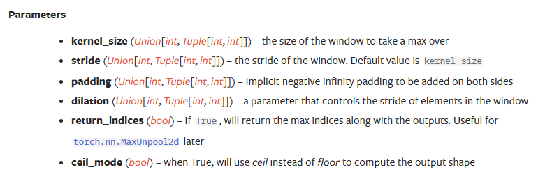 PyTorch学习笔记之二：池化层_nn.maxpool2d参数-CSDN博客