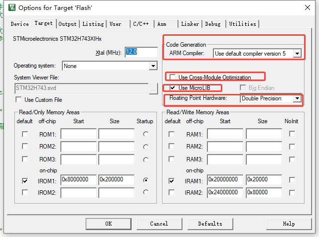 魔术棒之Target界面详解以及配合ROM、RAM、IROM、IRAM、DRAM、SRAM、Flash对Read-Only Memory ...