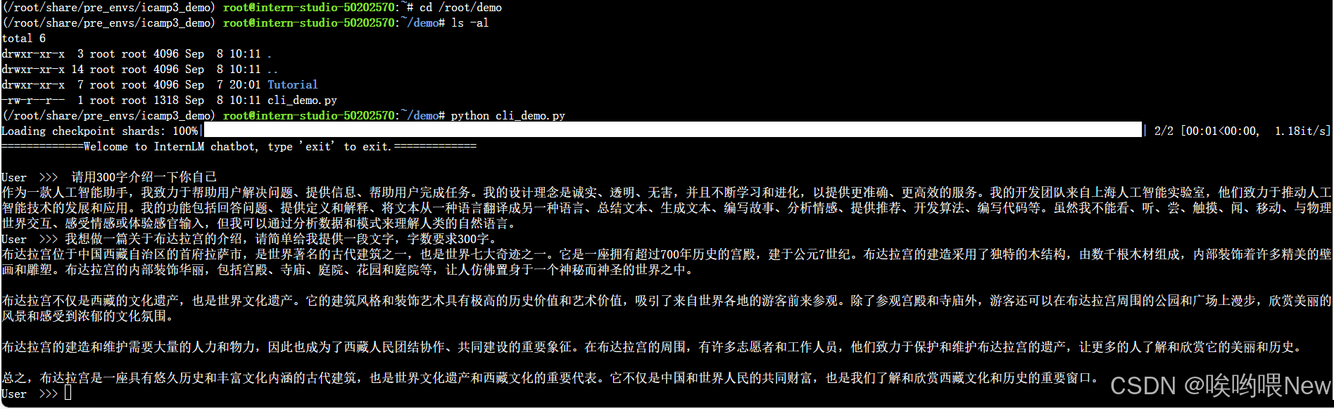 【书生浦语第三期训练营】基础岛第二关：8G 显存玩转书生大模型 Demo-CSDN博客