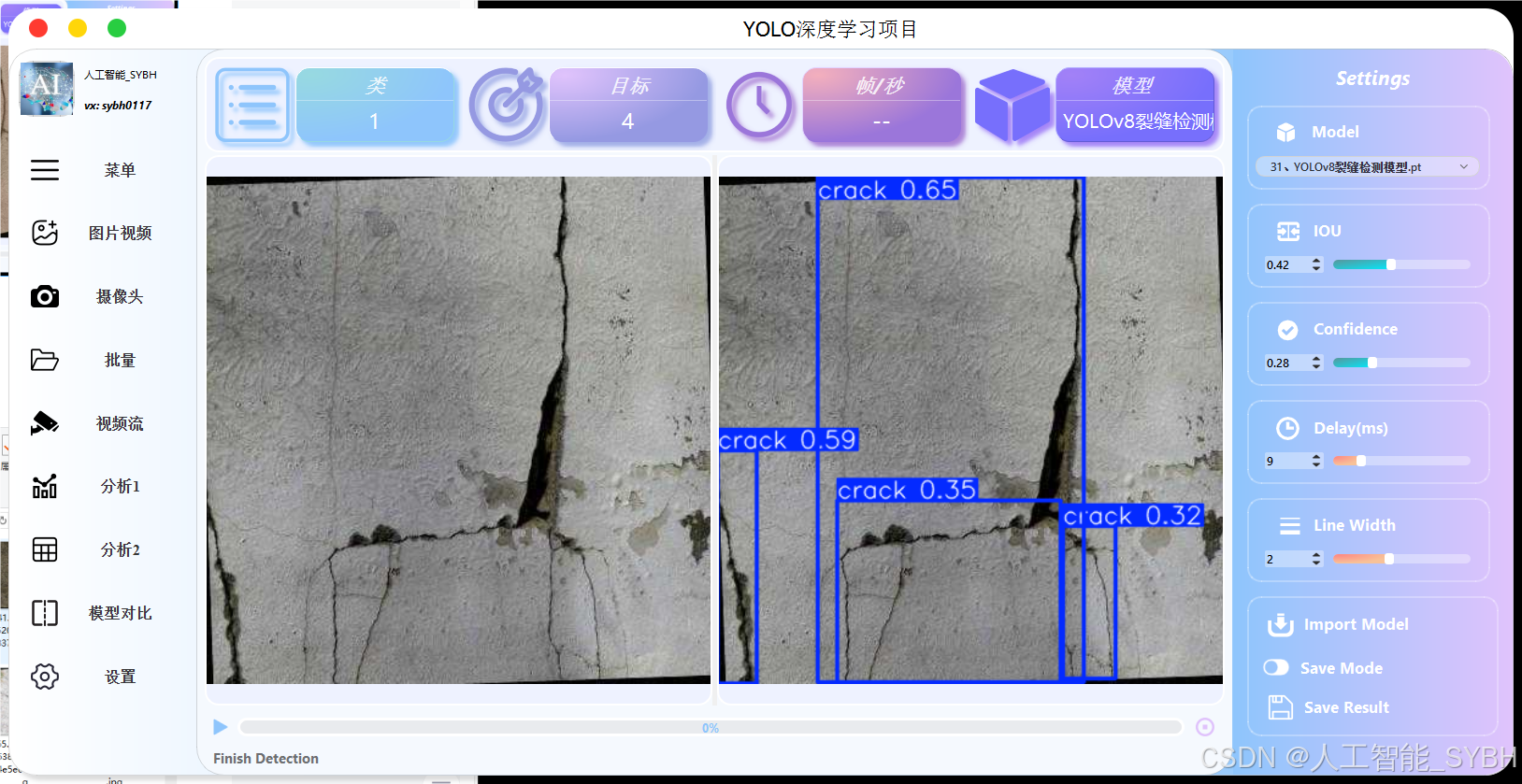 基于YOLOv8的裂缝检测系统（深度学习模型+UI界面+Python代码+训练数据集）_基于yolov8的墙面裂痕检测下载-CSDN博客