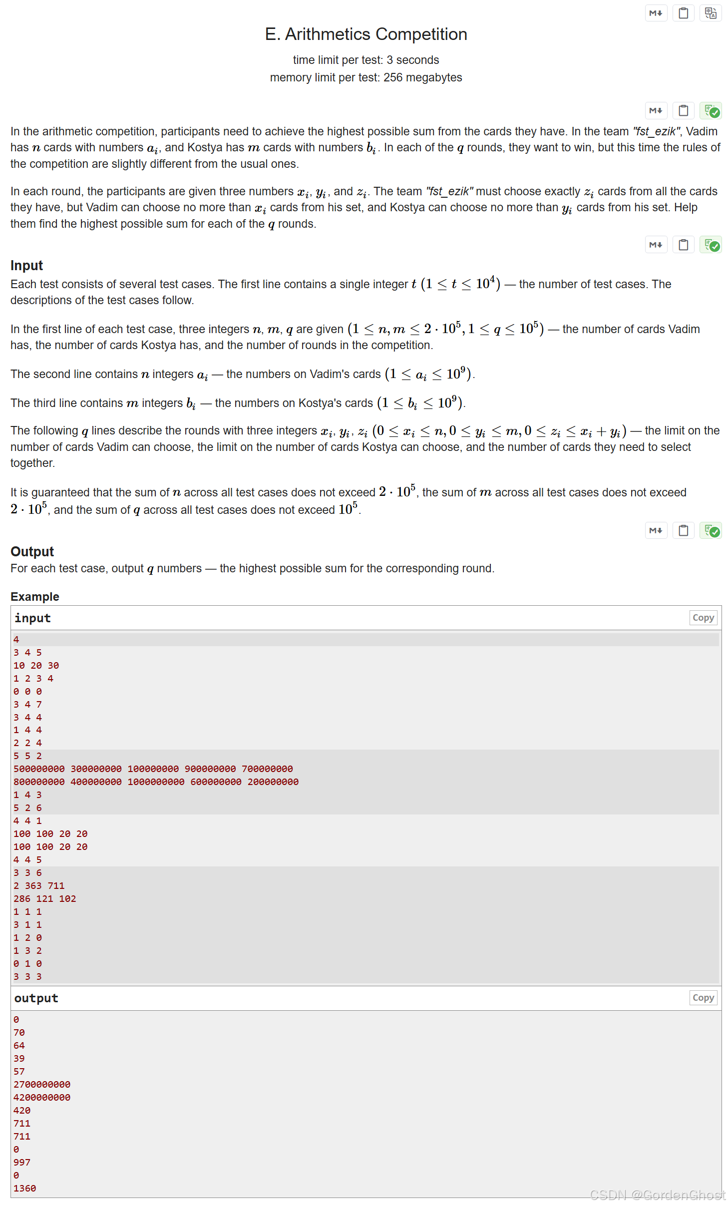 Arithmetics Competition（Round 1043）-CSDN博客